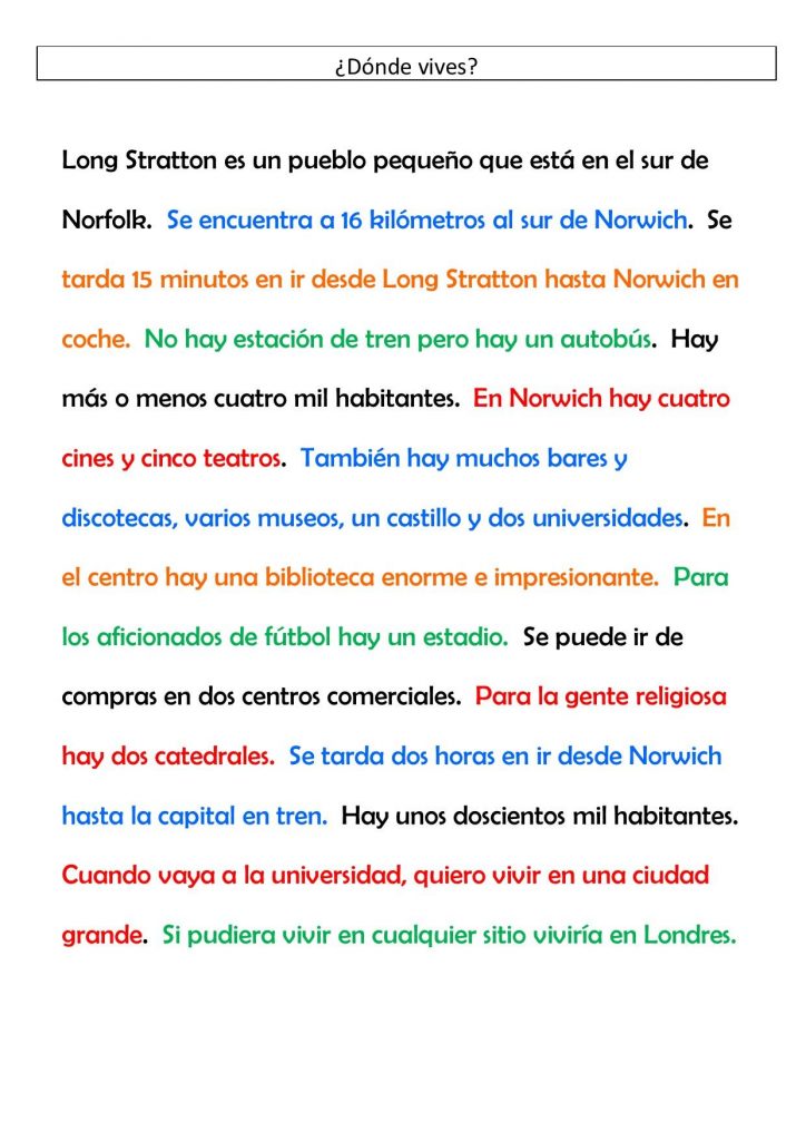 10º Curso: Primavera 1: Mi pueblo – LangLangs