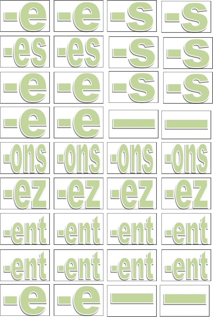 Le temps présent (les verbes réguliers -er, -ir & -re) – Snap! – Lingo ...