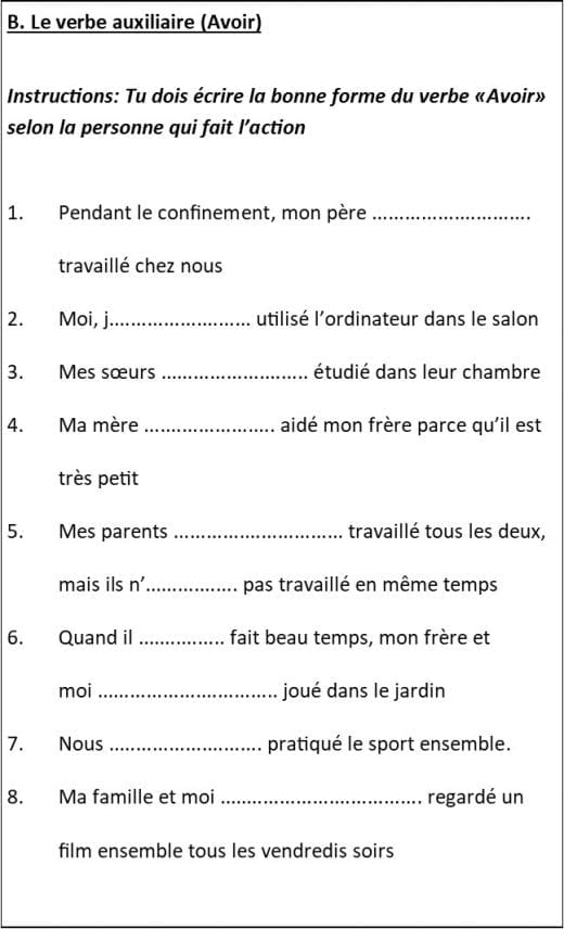 Révision du verbe auxiliaire ‘avoir’ – LangLangs