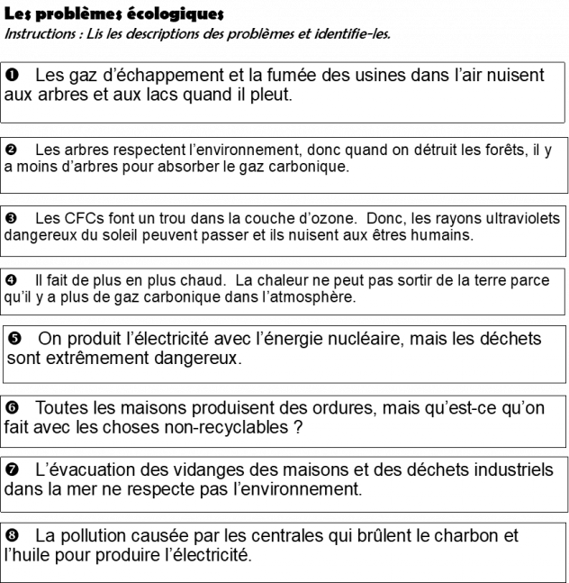 Les problèmes écologiques – LangLangs