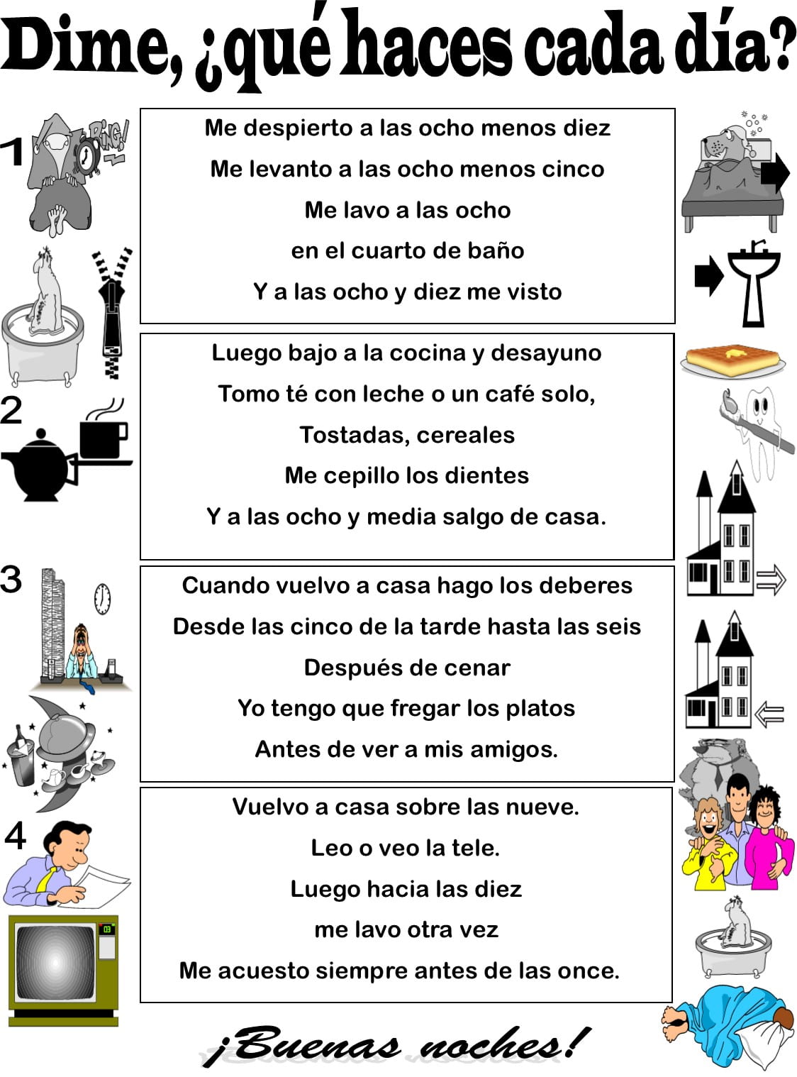 ¿Qué haces cada día? – SOLUCIÓN – LangLangs